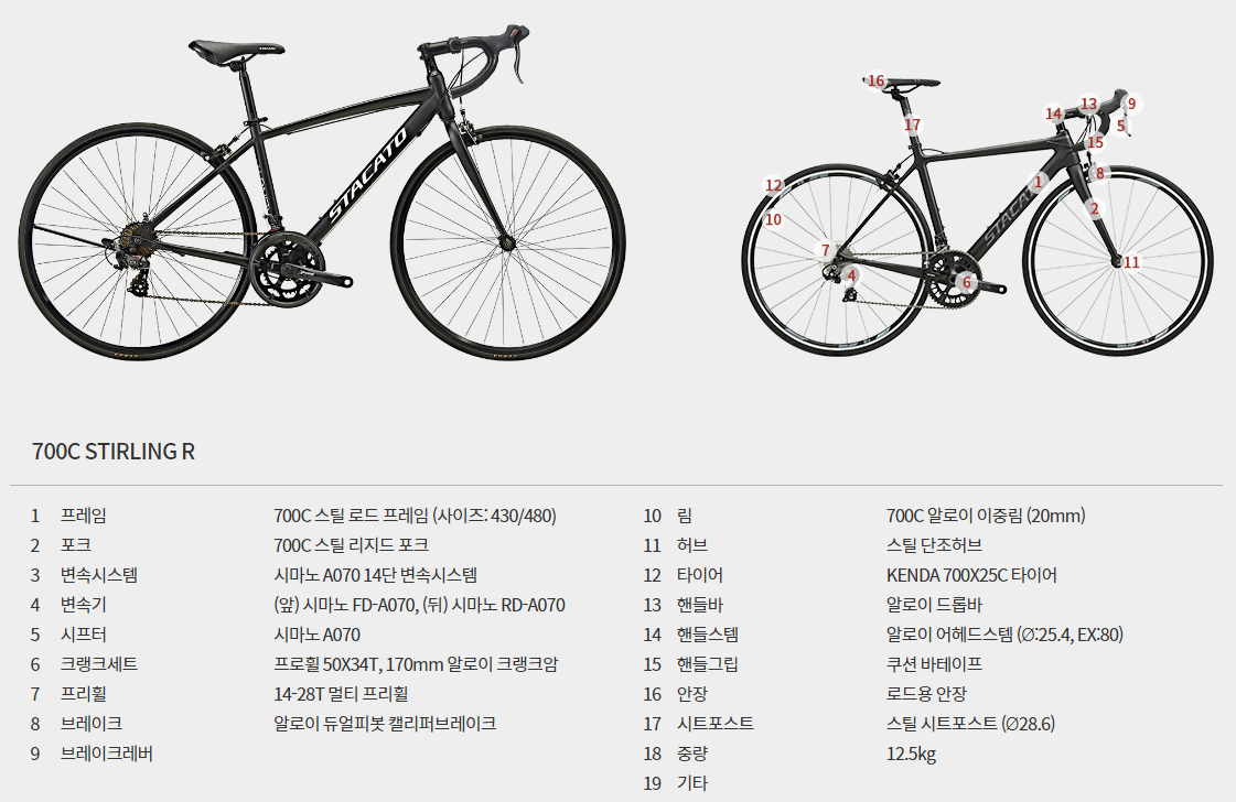 서광스포츠 로드용자전거 - 700C STIRLING R14